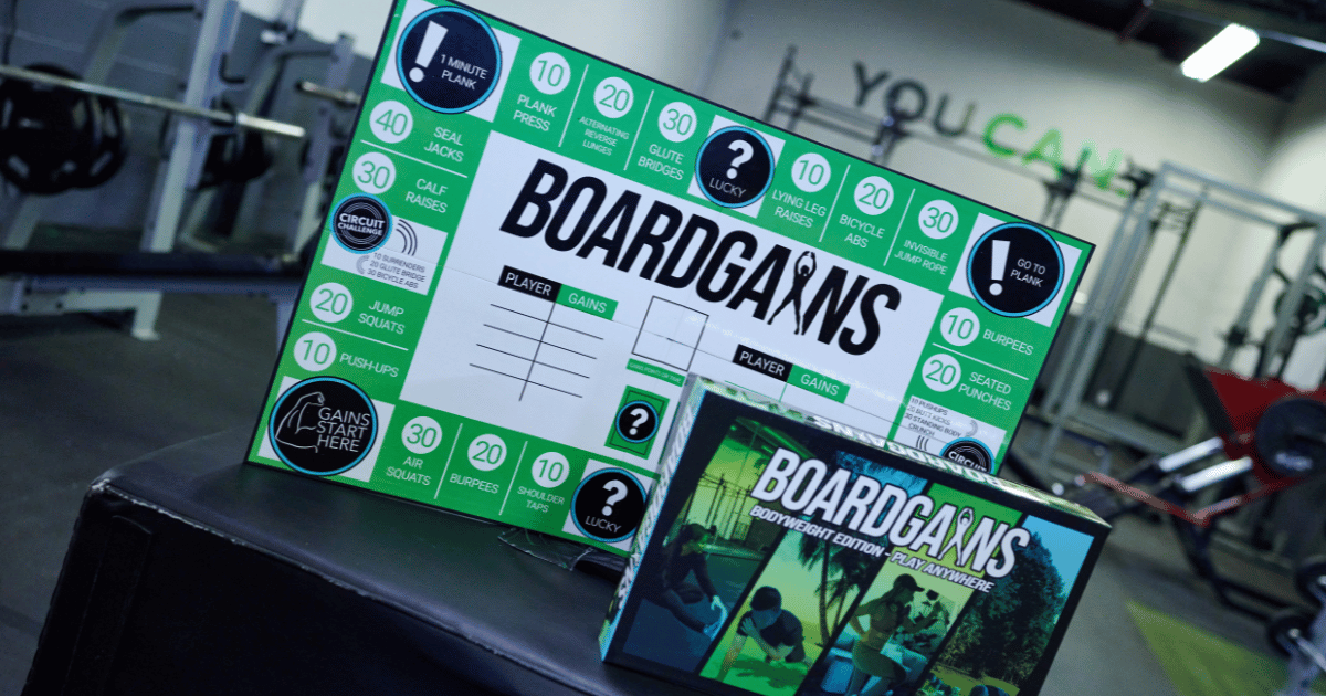 BoardGains: Workout Game for Group Fitness, Schools, Gyms & Families!